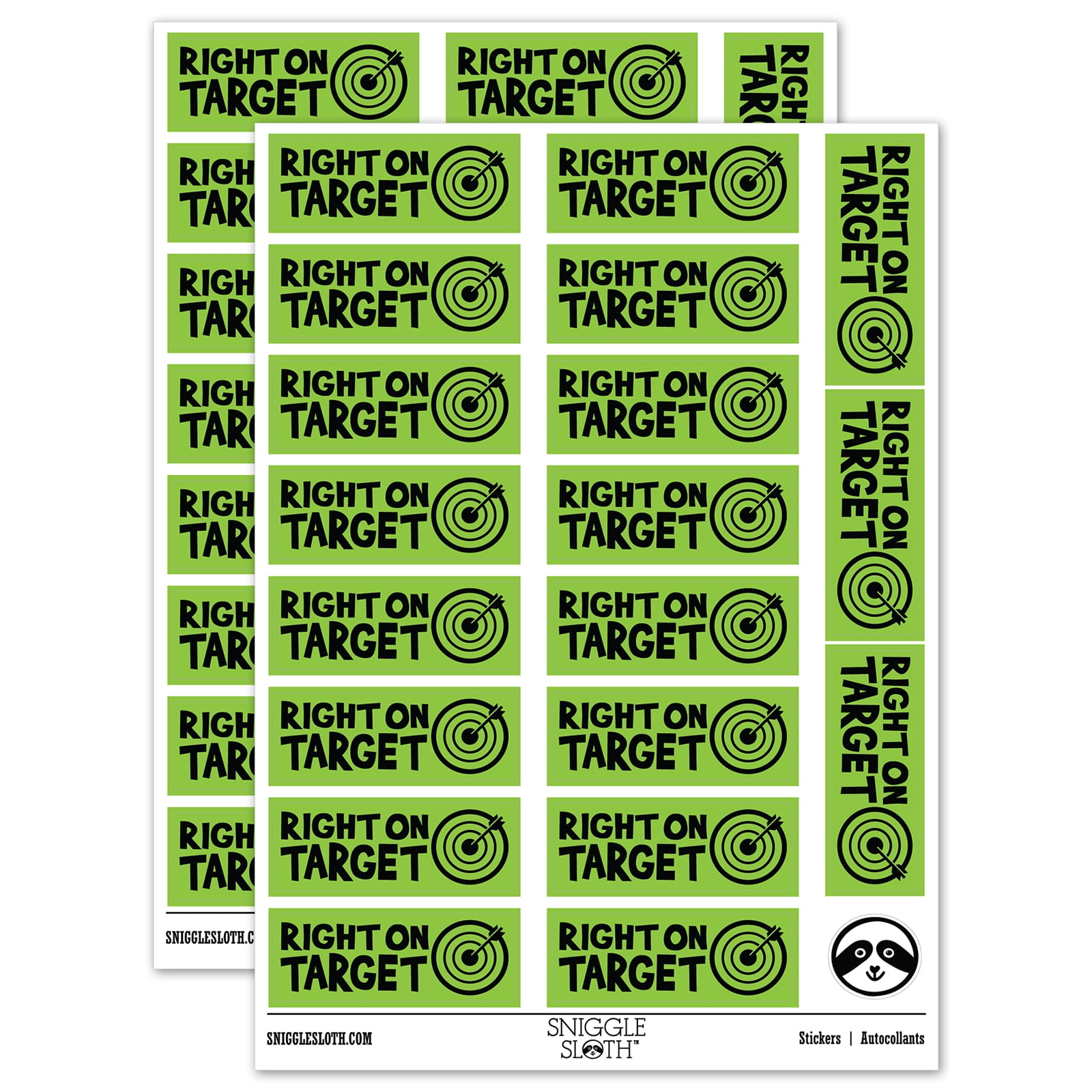 Right On Target Teacher Student School Sticker Set - Light Green ...