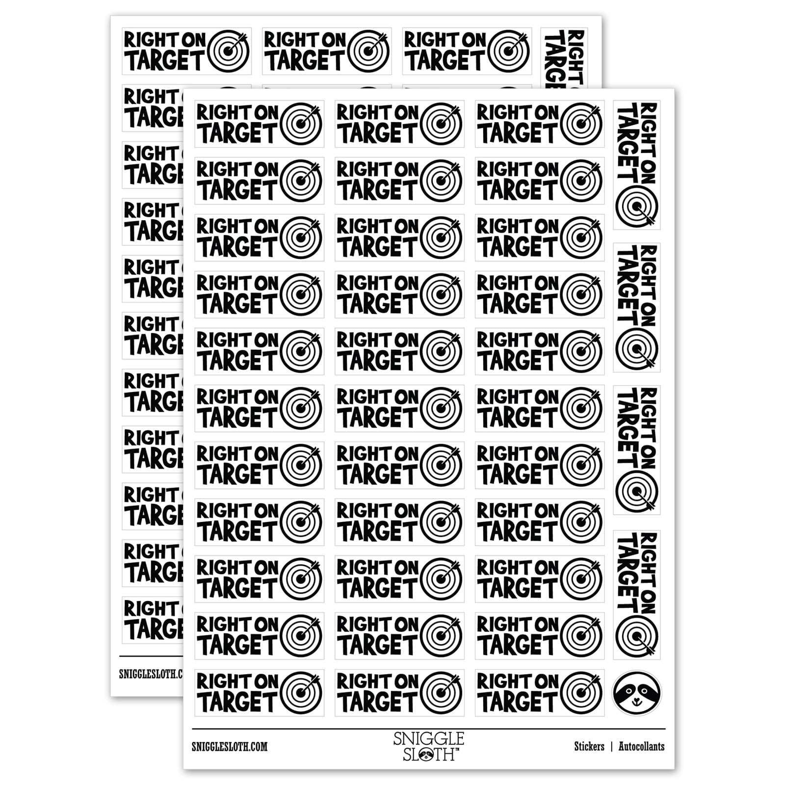 Right On Target Teacher Student School Sticker Set - White - Matte ...
