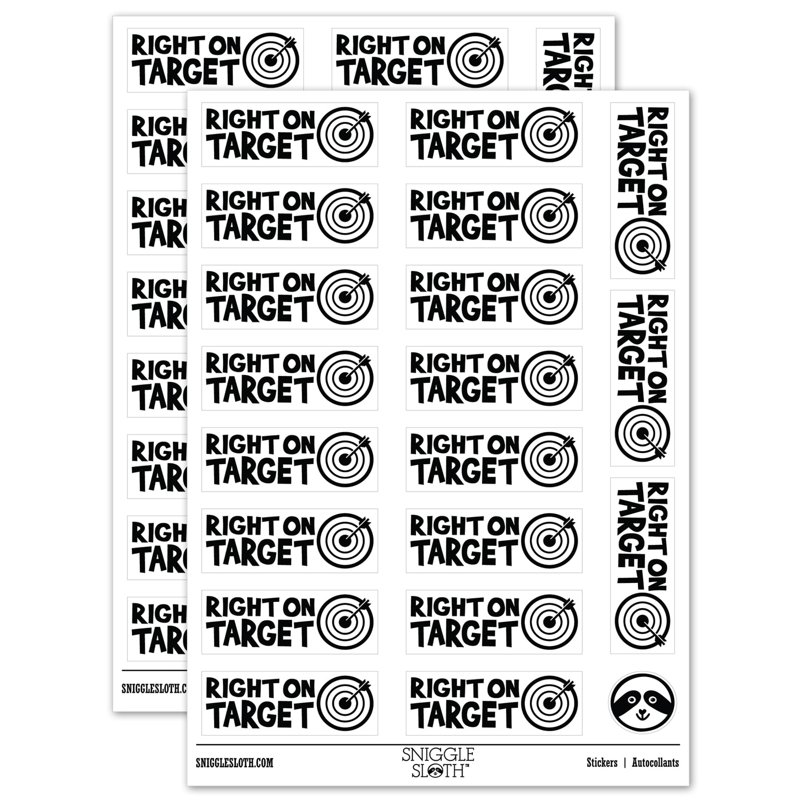 Right On Target Teacher Student School Sticker Set - White - Matte ...