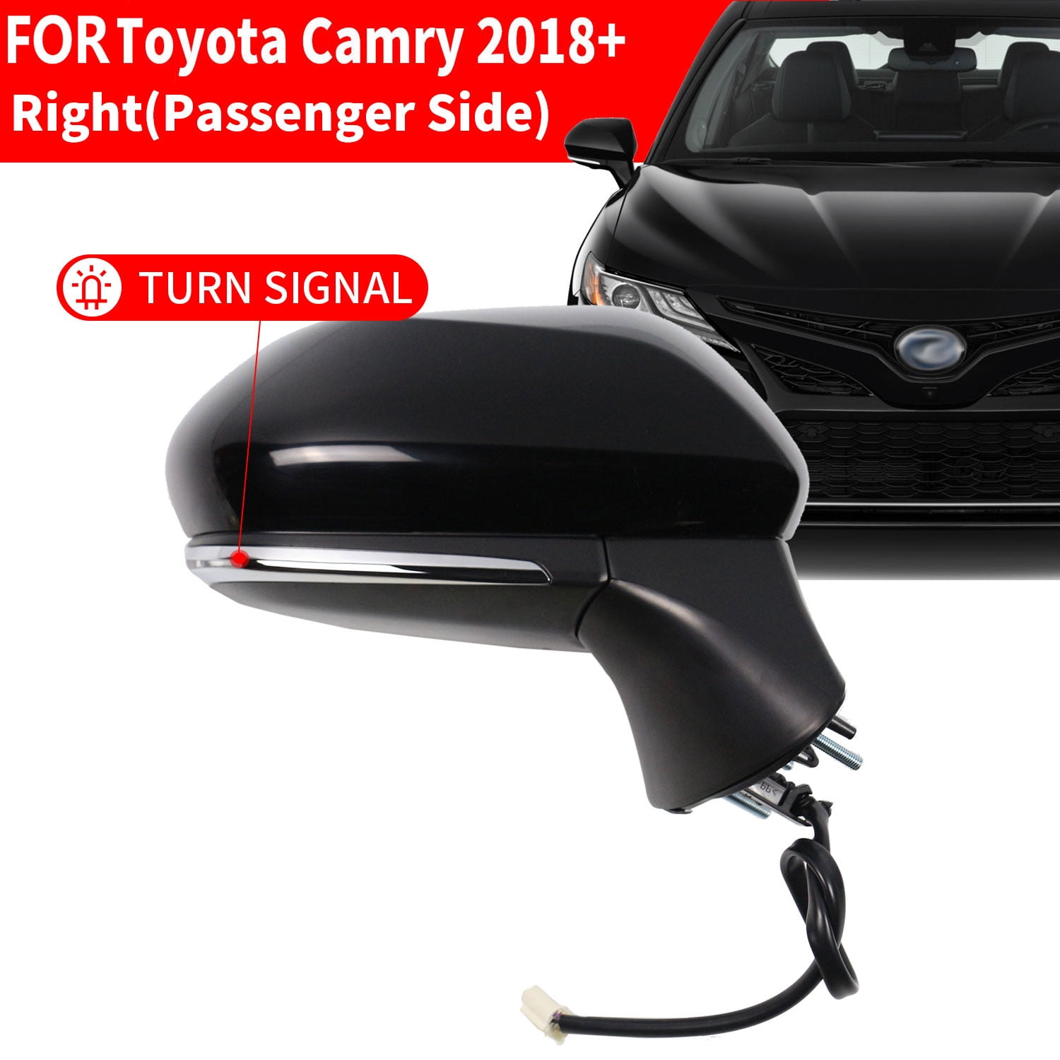 Right Passenger Side Mirror for 2018-2024 Toyota Camry Power Heated ...