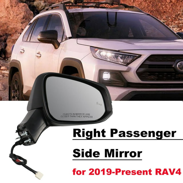 Right Passenger Side Mirror for 2019-2024 Toyota Rav4 Power Heated Lamp ...