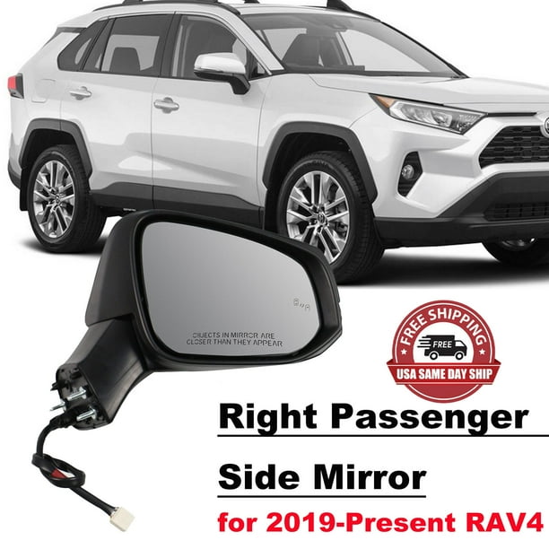 Right Passenger Side Mirror for 2019-2024 Toyota Rav4 Power Heated Lamp ...