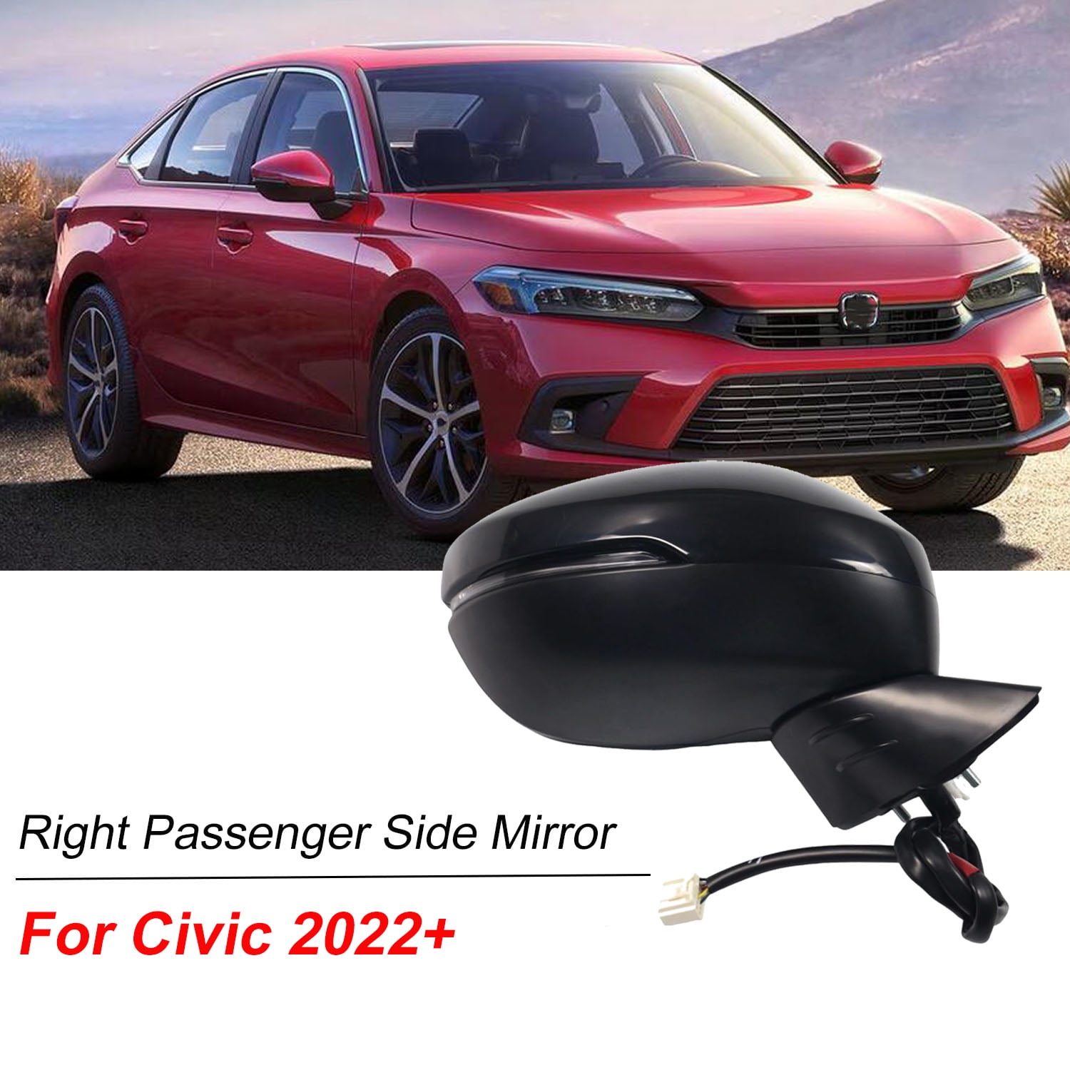 Right Passenger Side Mirror for 2022-2025 Honda Civic Power 3 Pin Door ...