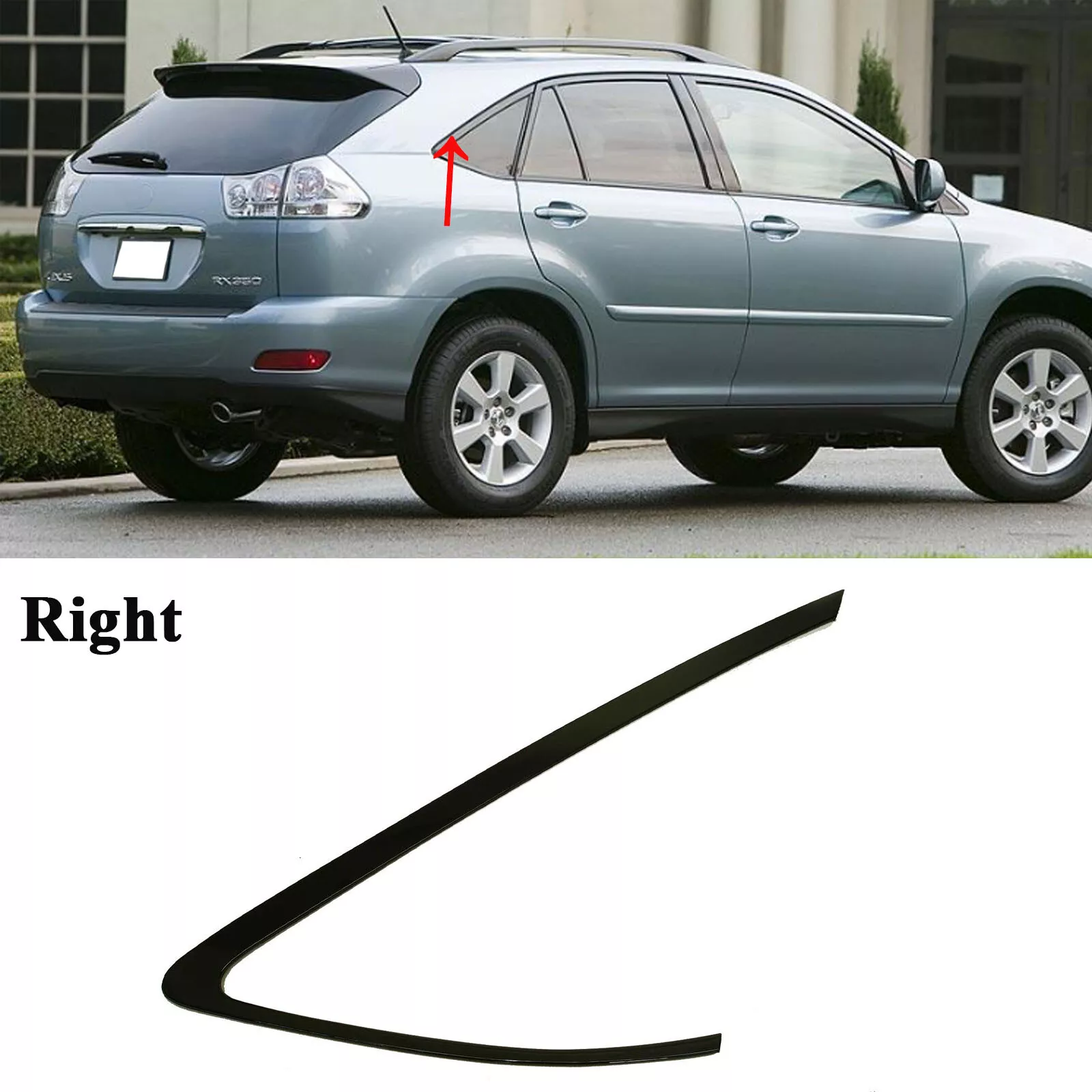 Lexus Rear Quarter Window Trim RX330 RX350 RX400h Right Passenger Side ...