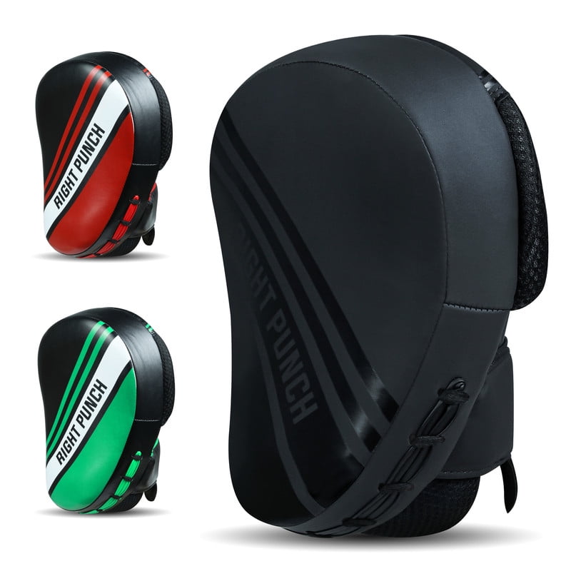 Right Punch Curved Focus Mitts – Maya Hide Leather Boxing Mitts for MMA ...