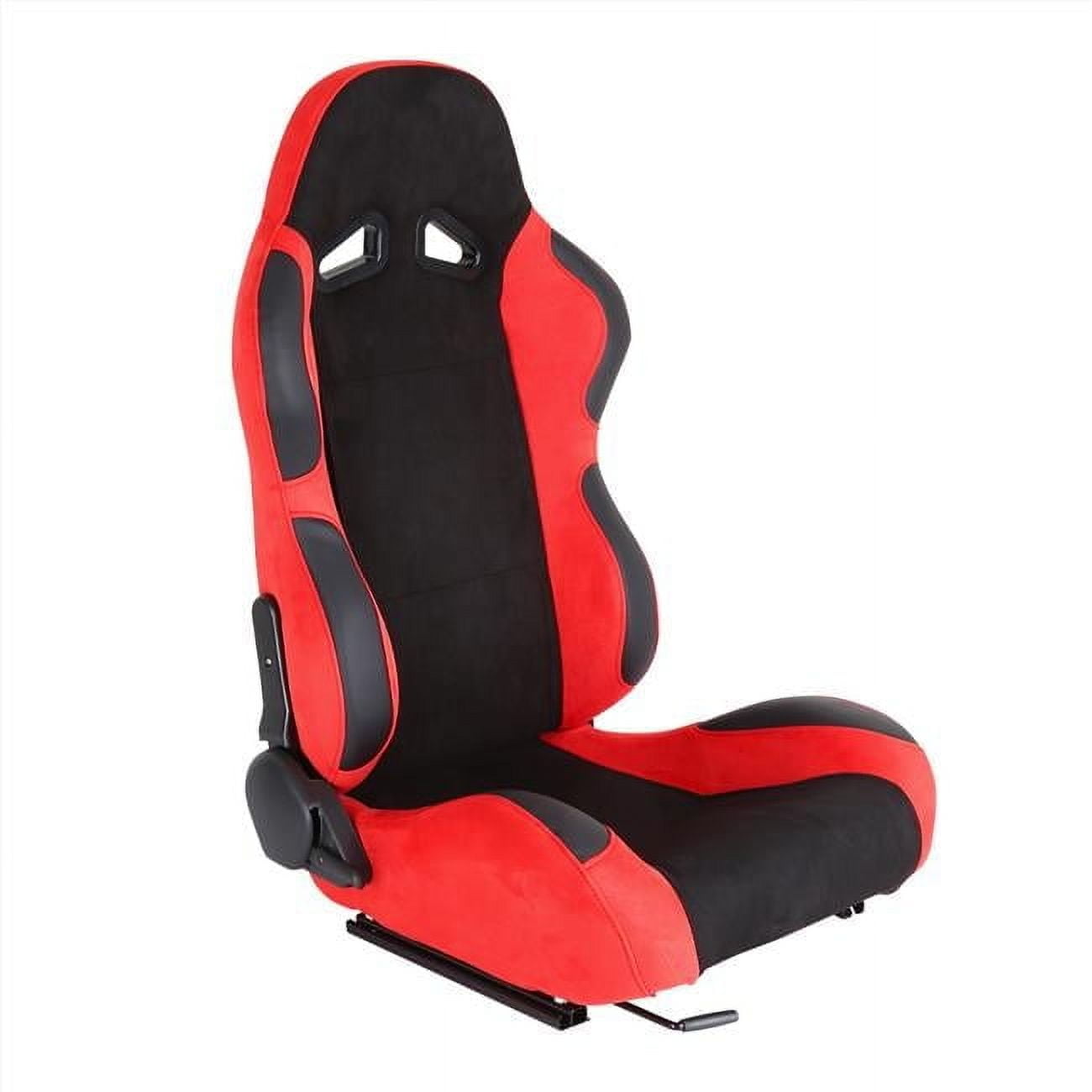 Right Side Black & Red Suede Racing Seat - Walmart.com