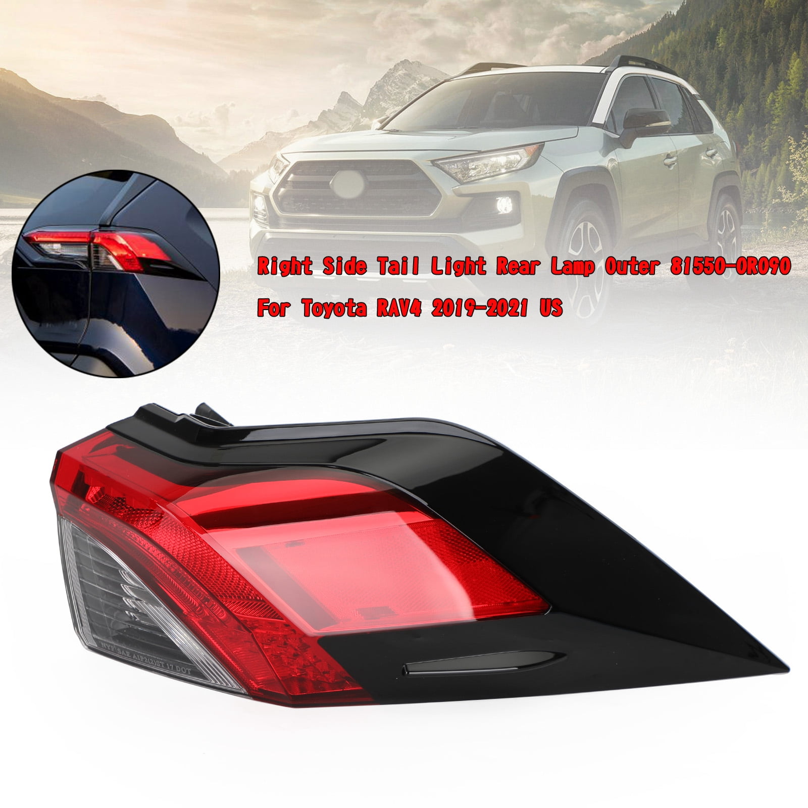 Right Side Tail Light Rear Lamp Outer 81550-0R090 For Toyota RAV4 2019 ...