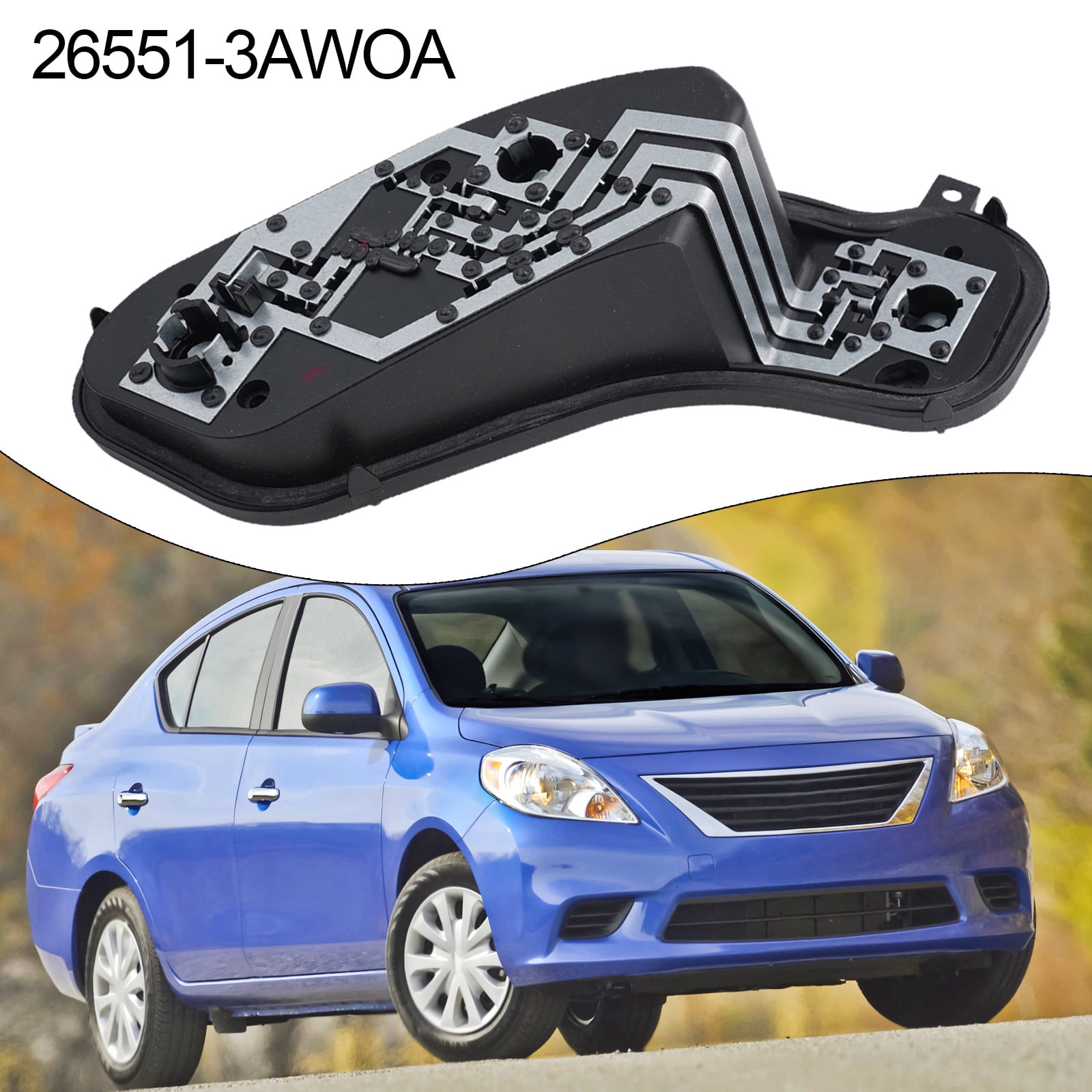 Right Tail Light Socket For Nissan Versa Sedan 2013-2019 26551-3AW0A - Walmart.com