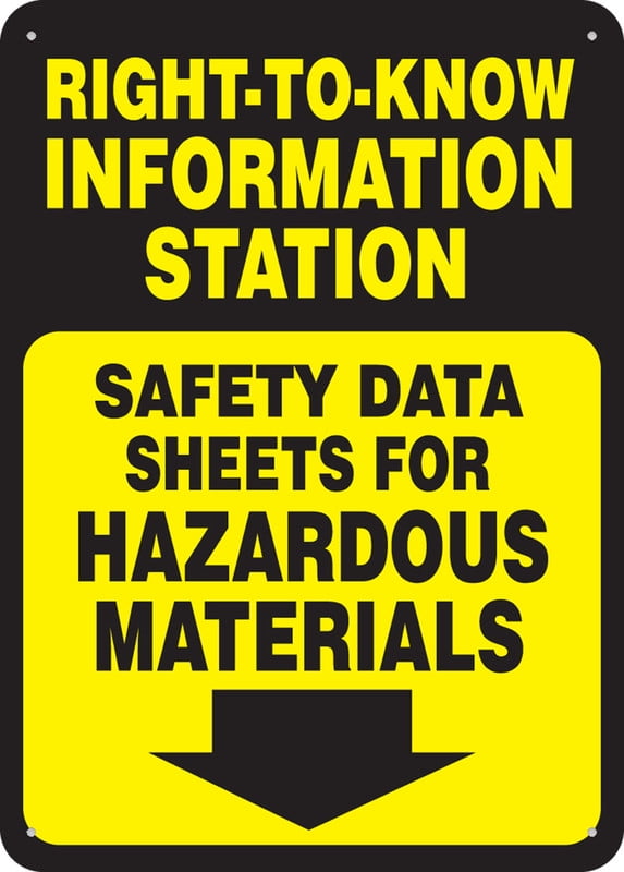 Right To Know Information Station Safety Sign Safety Data Sheets For ...