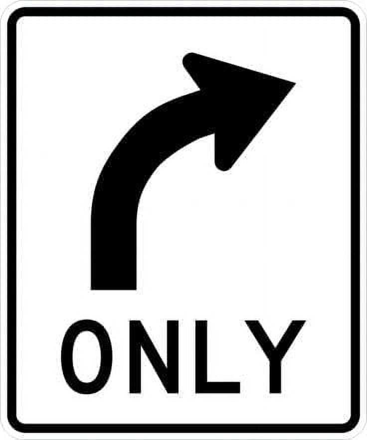 Right Turn Only Sign Regulatory Traffic Signs Metal Sign Tin Sign 8x12 ...