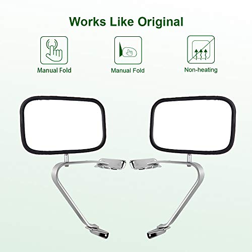 Right and Left Side View Mirrors Manual Folding Compatible With 1980 ...