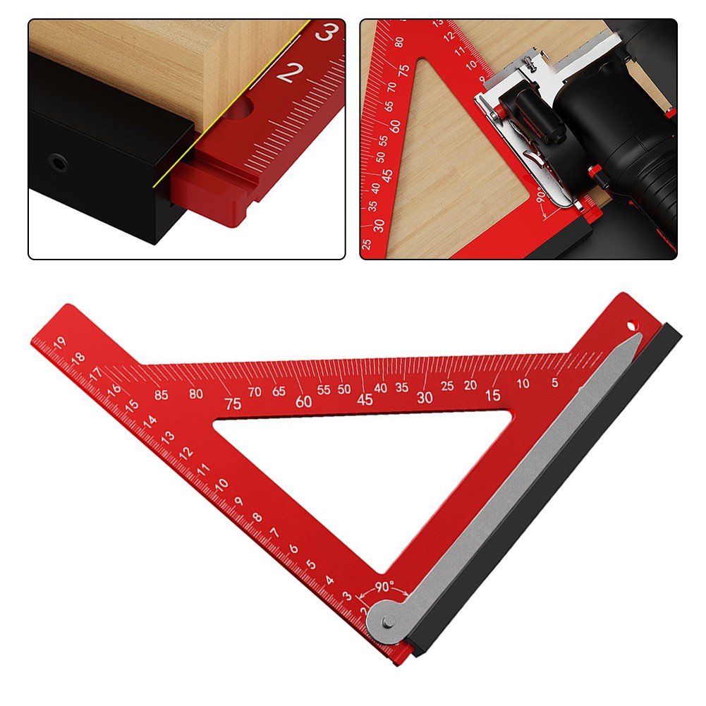 Right angle ruler 90 degree bend aluminum alloy triangle ruler ...