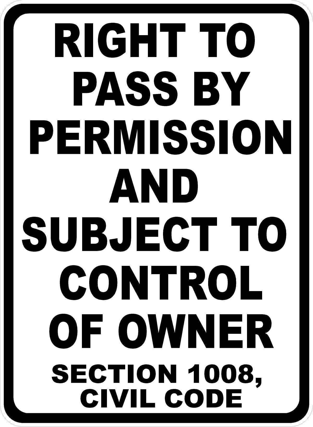 Walmart Code 1008 Right to Pass Sign, Industrial Grade, Indoor ...