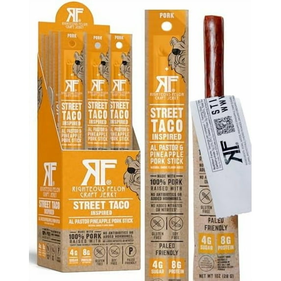 Righteous Felon Meat Sticks KEF28 | 100% Pork Sticks | Free & Keto Meat ...