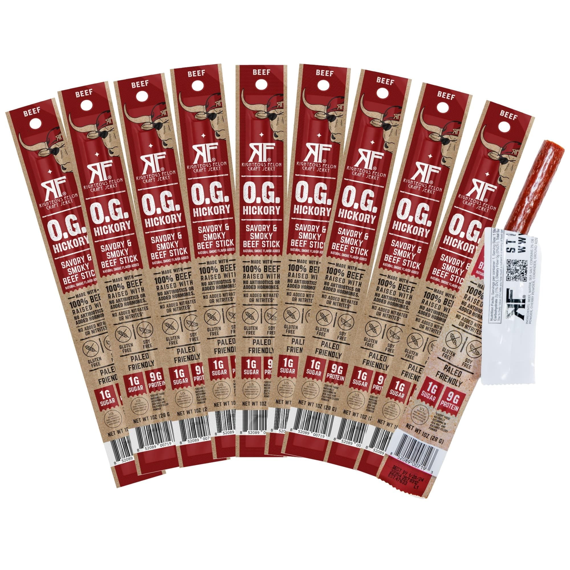 Righteous Felon Meat Sticks STF9 | 100% Beef Sticks | Gluten Free ...