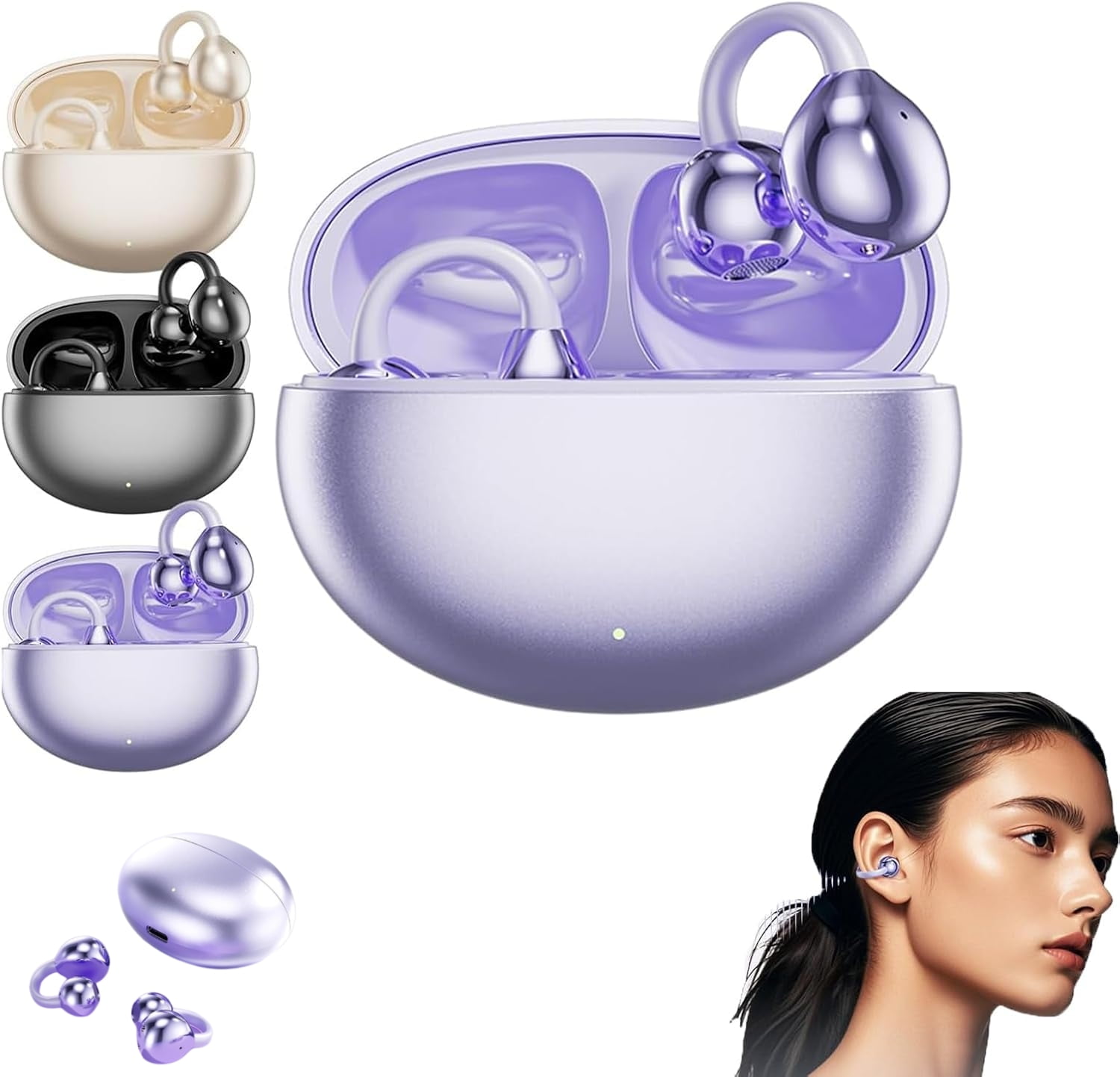 Rightfavour Earbuds, Wireless Bluetooth Earphones, Noise Reduction Earphones, Lightweight Fit to ...