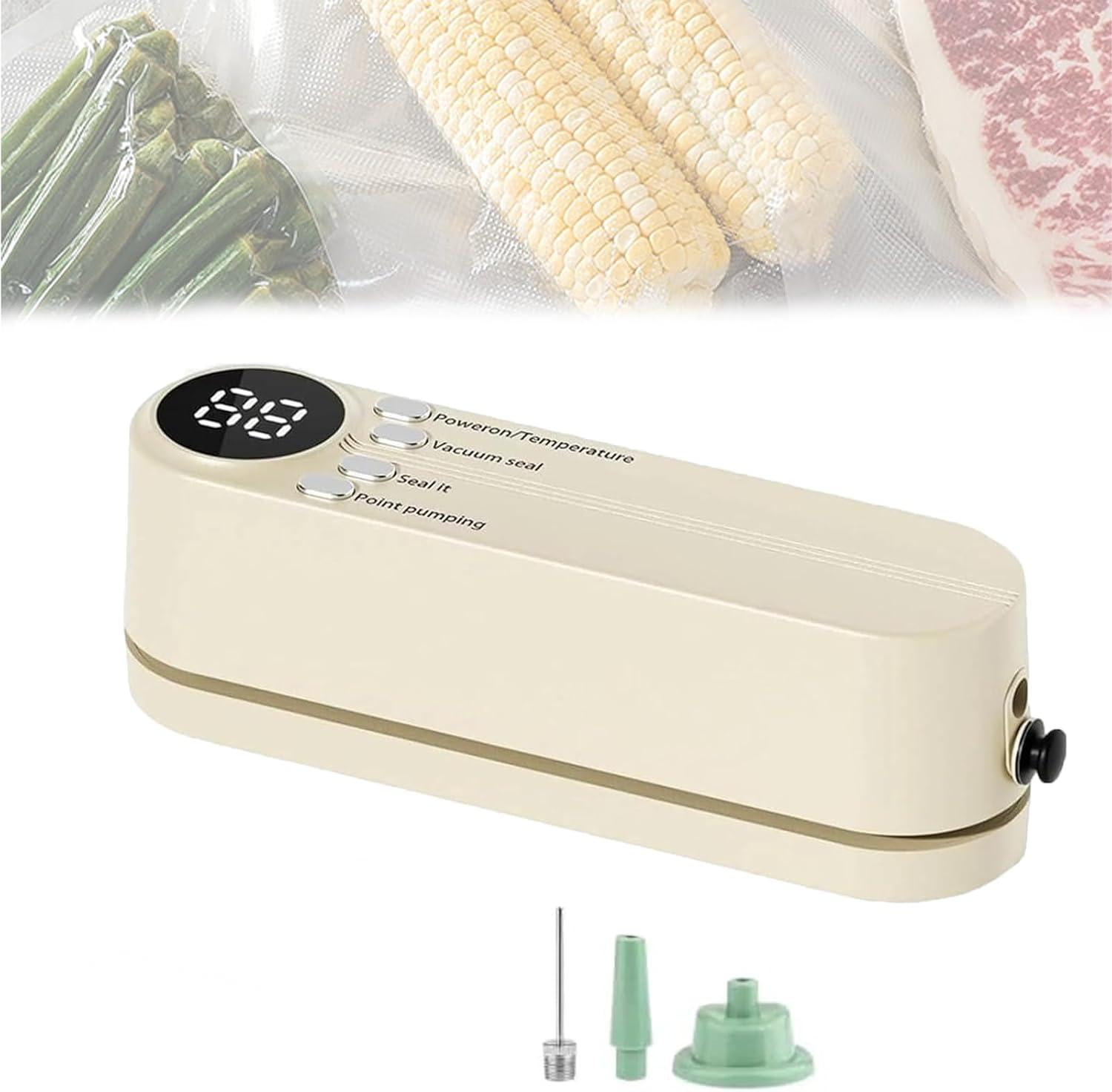 Rightfavour Mini Vacuum Sealer Wireless Portable with 5 Vacuum Bags ...