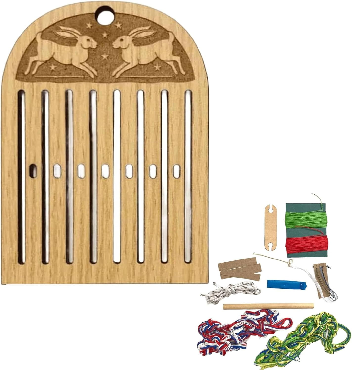Rigid Heddle Backstrap Loom Kit for Bandweaving, Mini Heddle Loom for ...