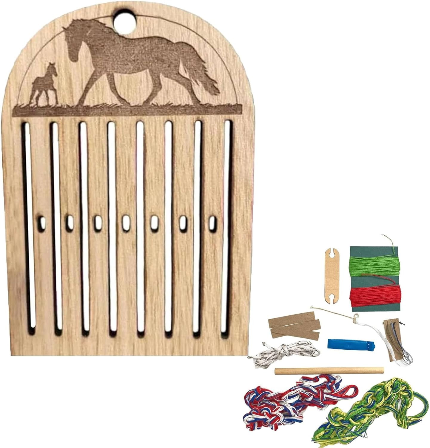 Rigid Heddle Backstrap Loom Kit for Bandweaving, Mini Heddle Loom for ...