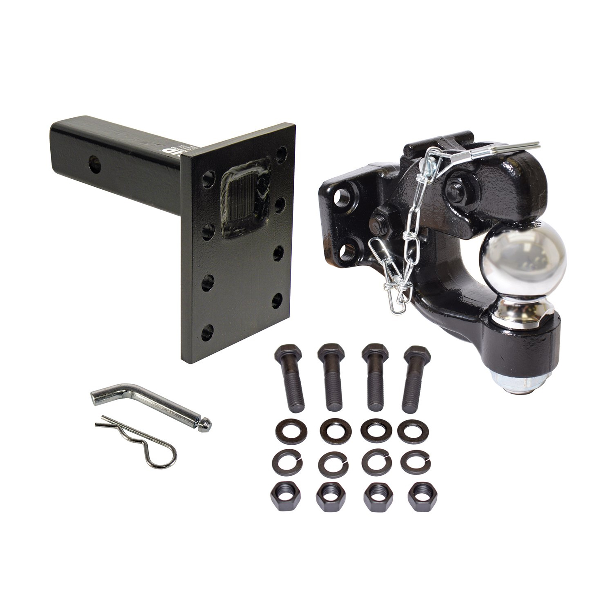 Rigid Hitch Combination Pintle Hook with 2" Ball, Mounting Plate and ...