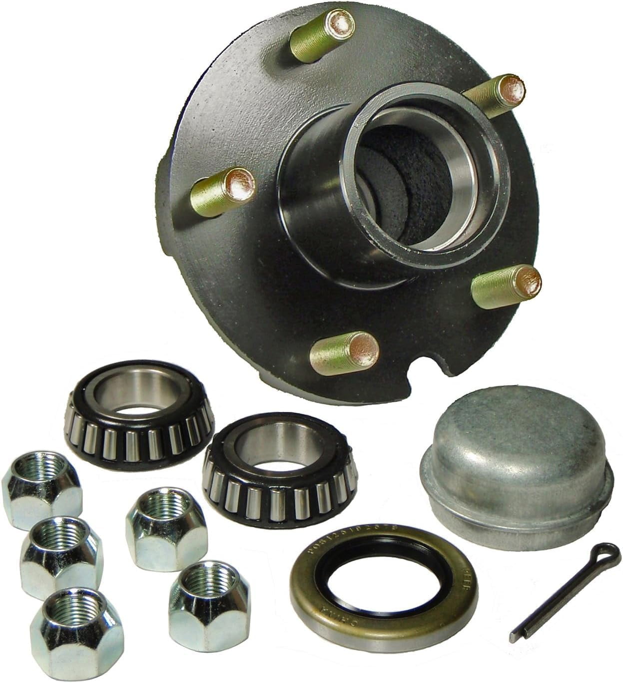Rigid Hitch Pre-Greased Trailer Hub Kit (RHI-150-PG) 5 Bolt on 4-1/2 ...