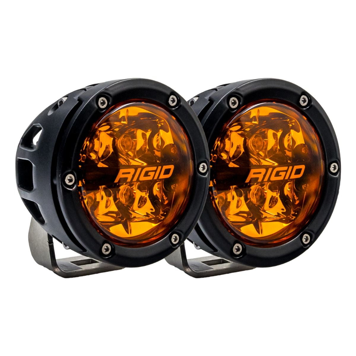 Rigid Industries 360-Series 4in Fog w/ Amber PRO Lens - White (Pair ...