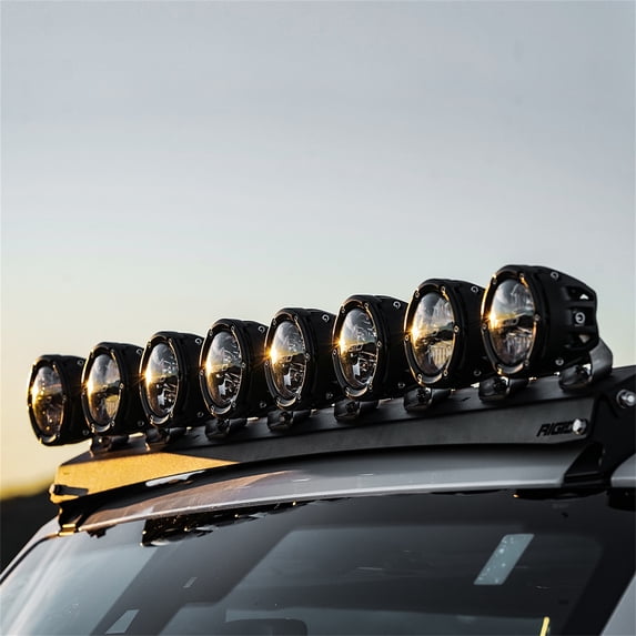 Rigid Industries 46729 2021+ Bronco Roof Pod Mount with 8 LED lights ...