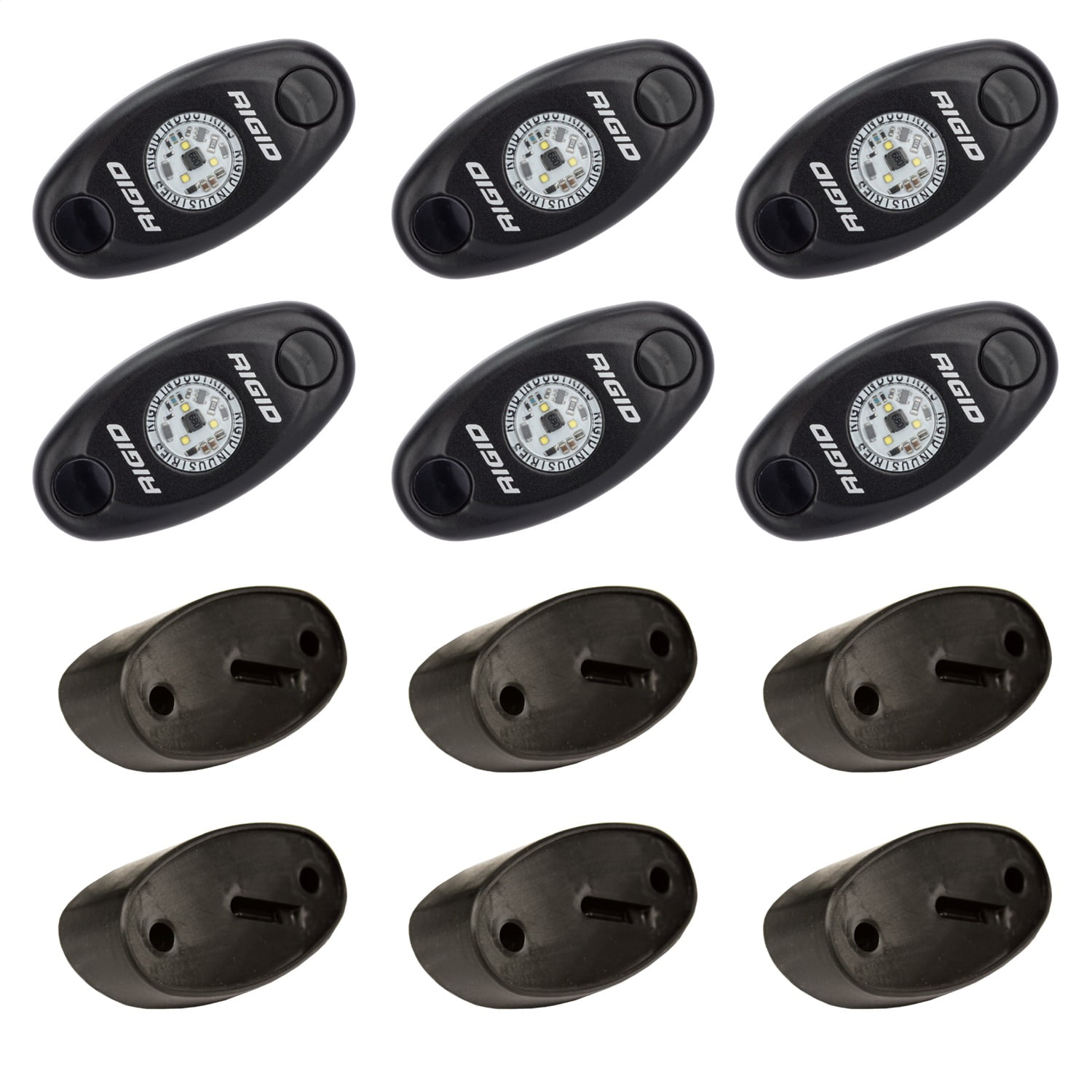 Rigid Industries Rock Light Kit- Amber (6 lights) - Walmart.com