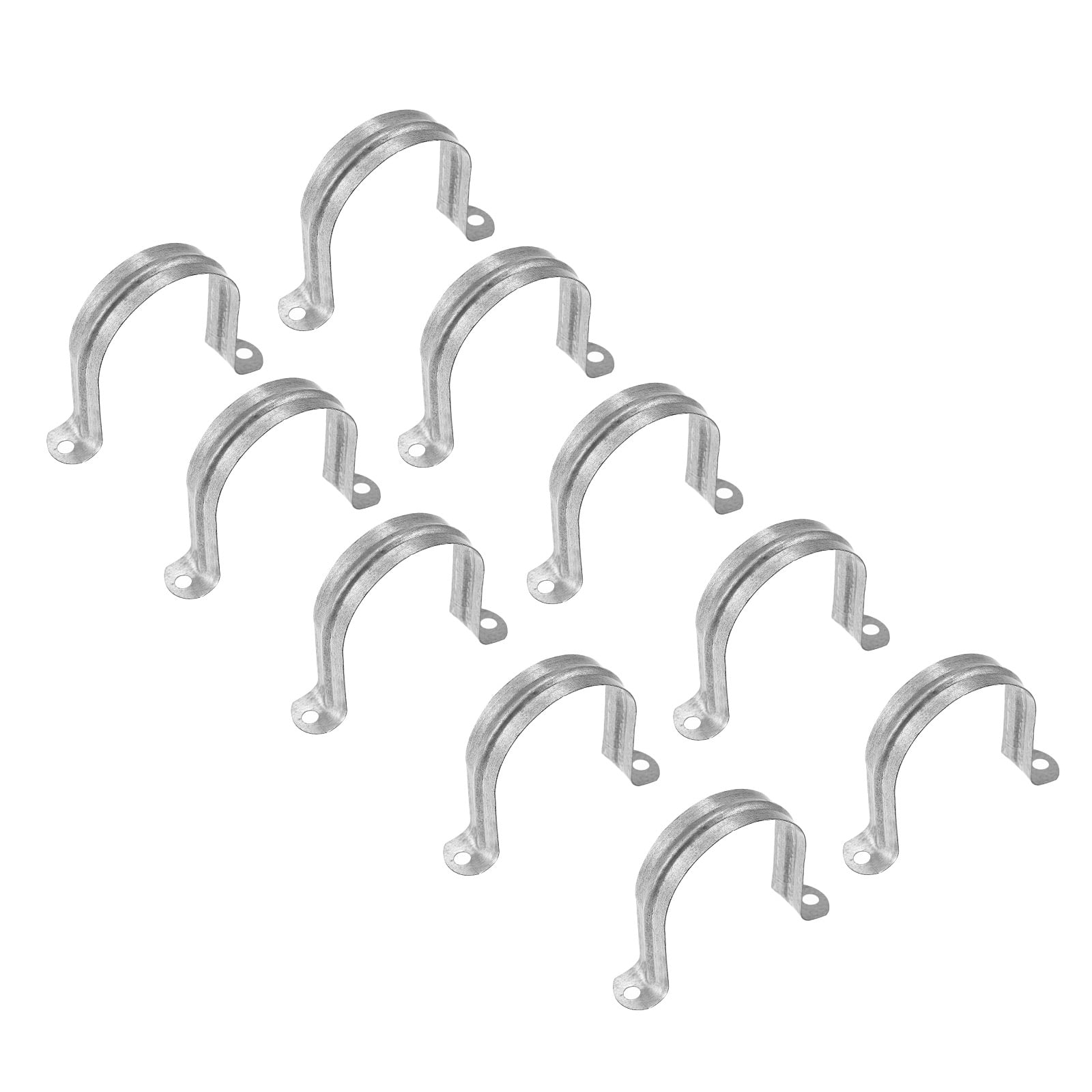 Rigid Pipe Strap, 50mm(1.97") 2 Holes U Bracket Carbon Steel Tension ...