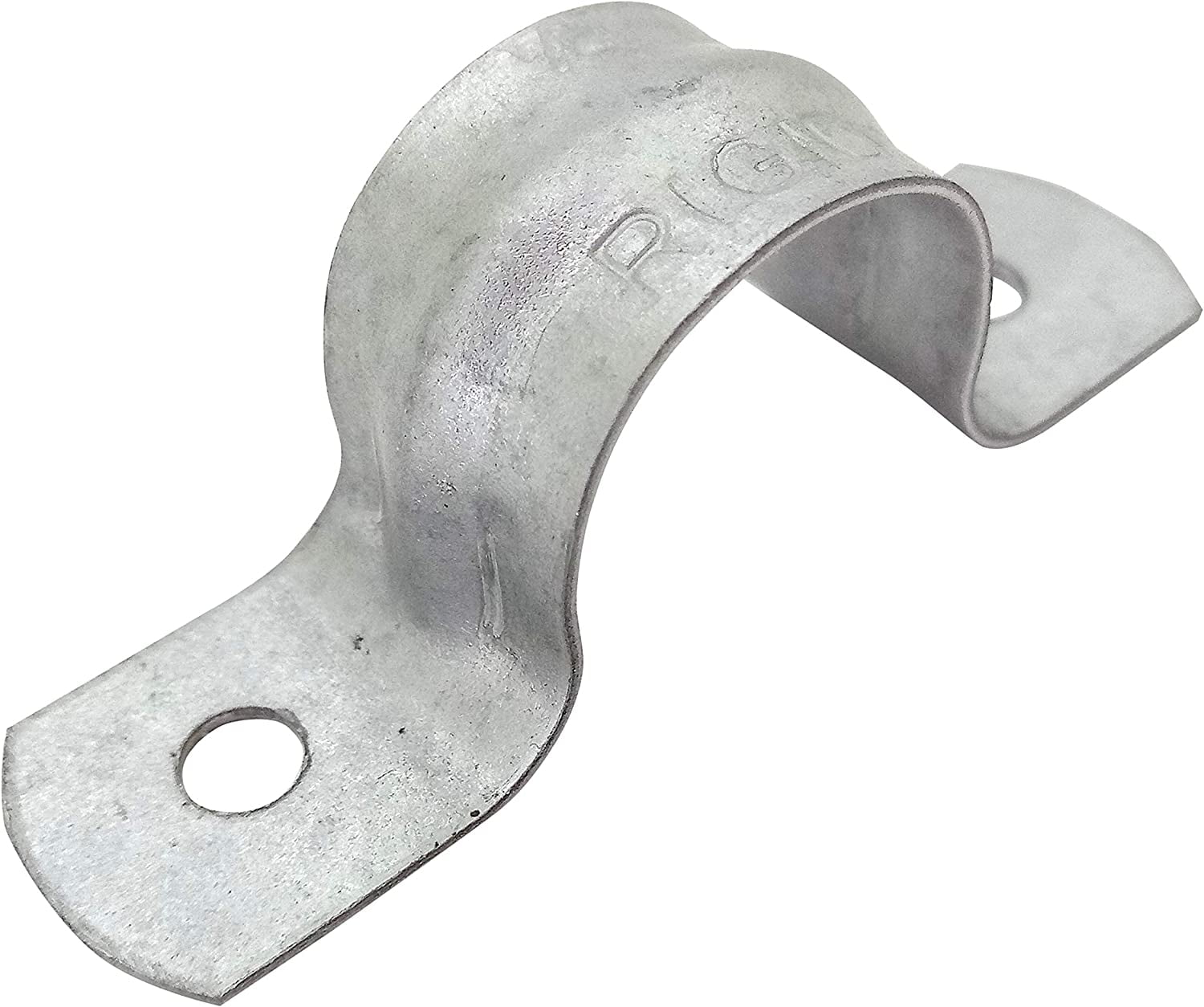 Rigid Pipe Strap Clamp Hanger, 2 Holes, Galvanized or PVC Pipes, IMC ...