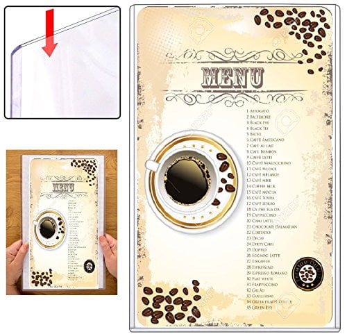Rigid Plastic Menu Covers 50-Pack - 8.5" x 11" Top Loaders by MAX PRO ...