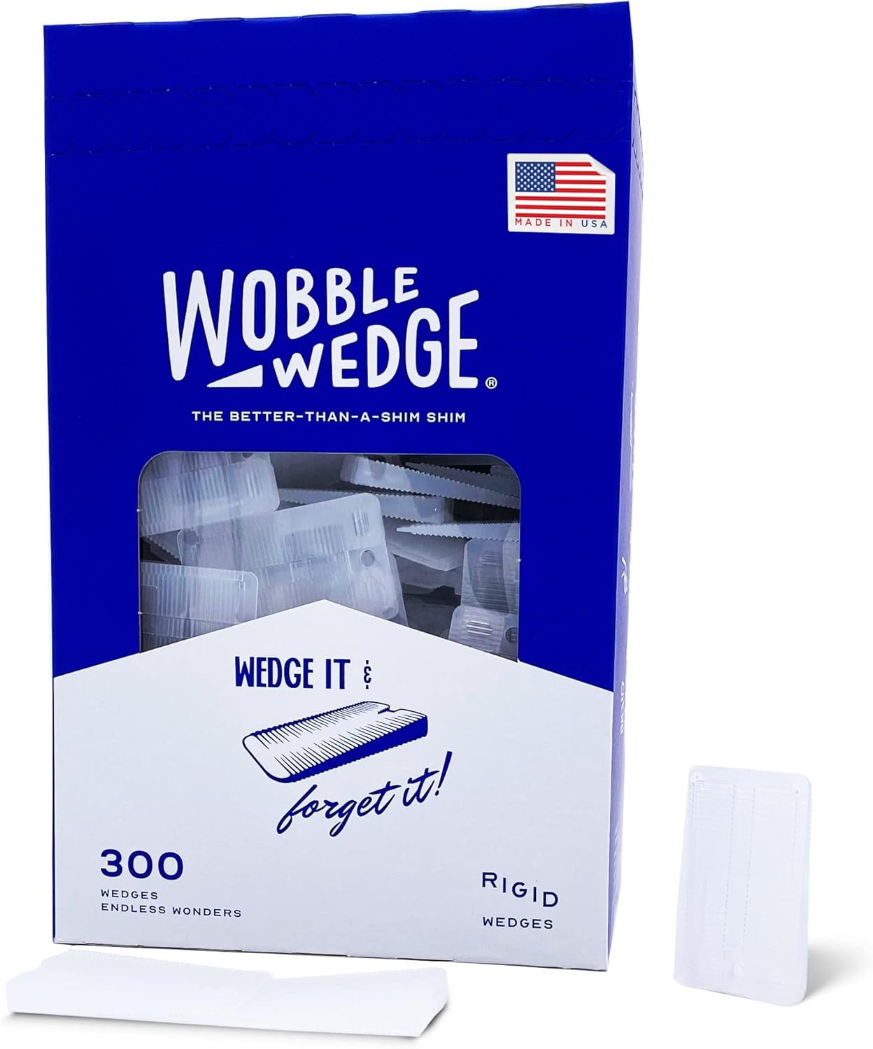 Rigid Plastic Shims, 300 Pack - Made in USA - Multi-Purpose Shim Wedges ...