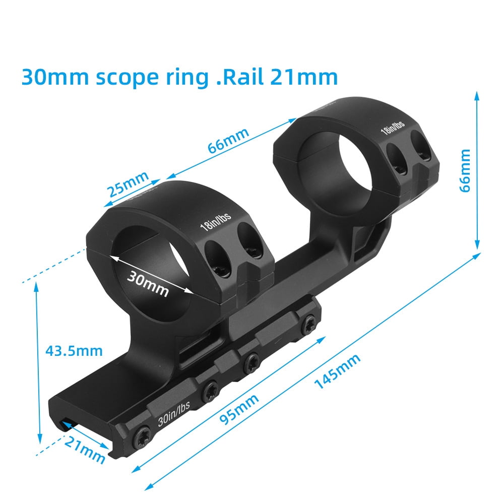 Rigid Precision Scope Mount 20 MOA Cantilever Riflescope Mounts for ...