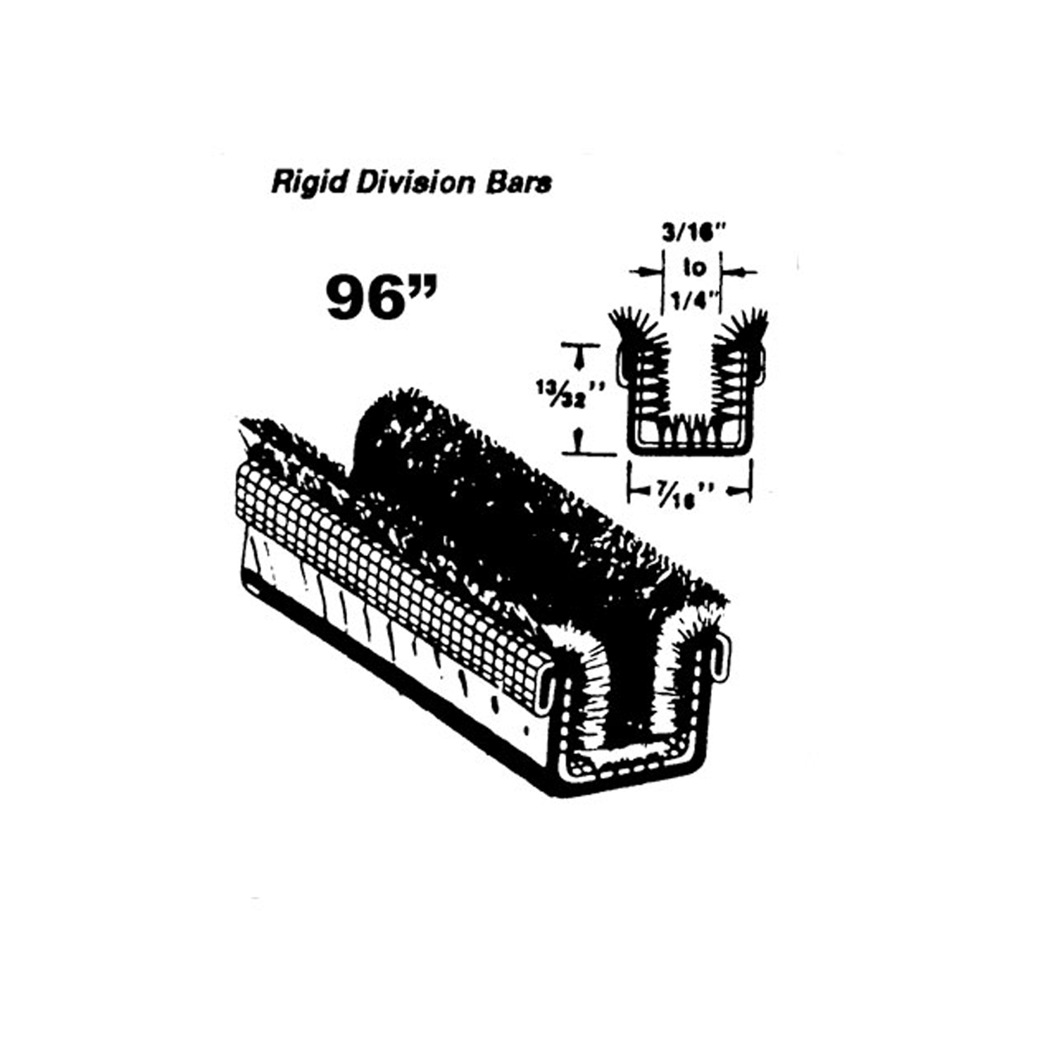 Rigid division-bar channel For Chrysler 300, Imperial 1955-1959 - WC 41 ...