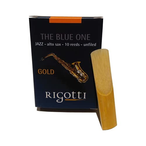 Rigotti RG.JSA Gold Jazz Alto Saxophone Reeds - 3 Light (10-pack ...