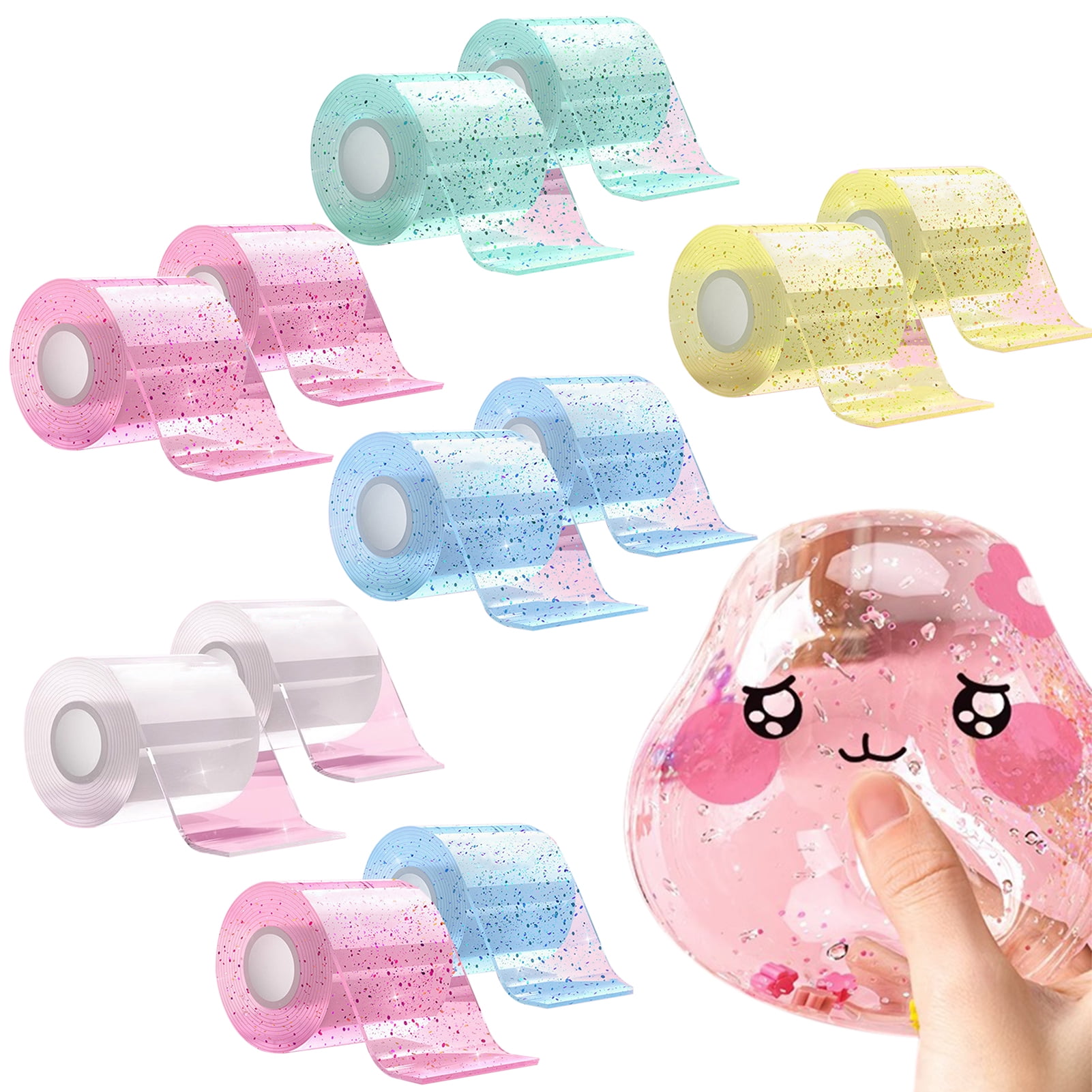 Riguas 1 Set Nano Tape Bubble Kit Safe Odorless DIY Bouncy Cute Bubbles ...