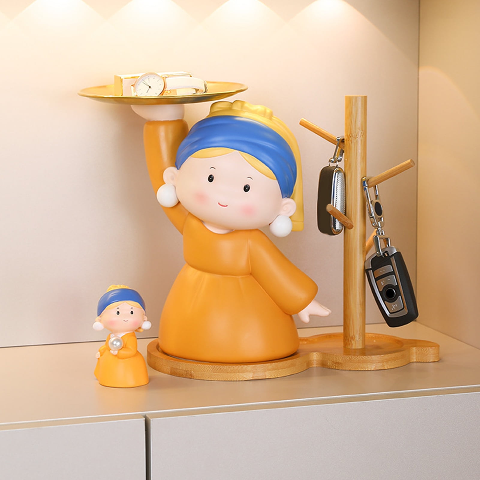 Riguas 1 Set Storage Tray High Durability Light Luxury Handicraft Multi ...