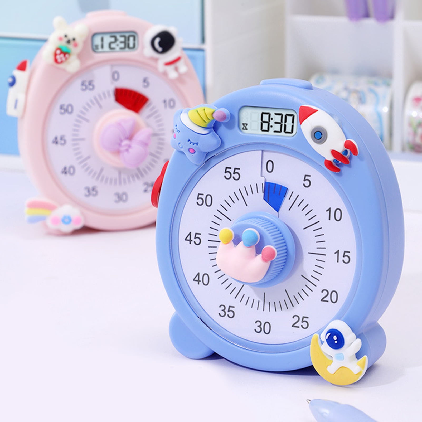 Riguas 1 Set Timer Easy-to-Use Silent 60-Minute Visual Study Timer ...