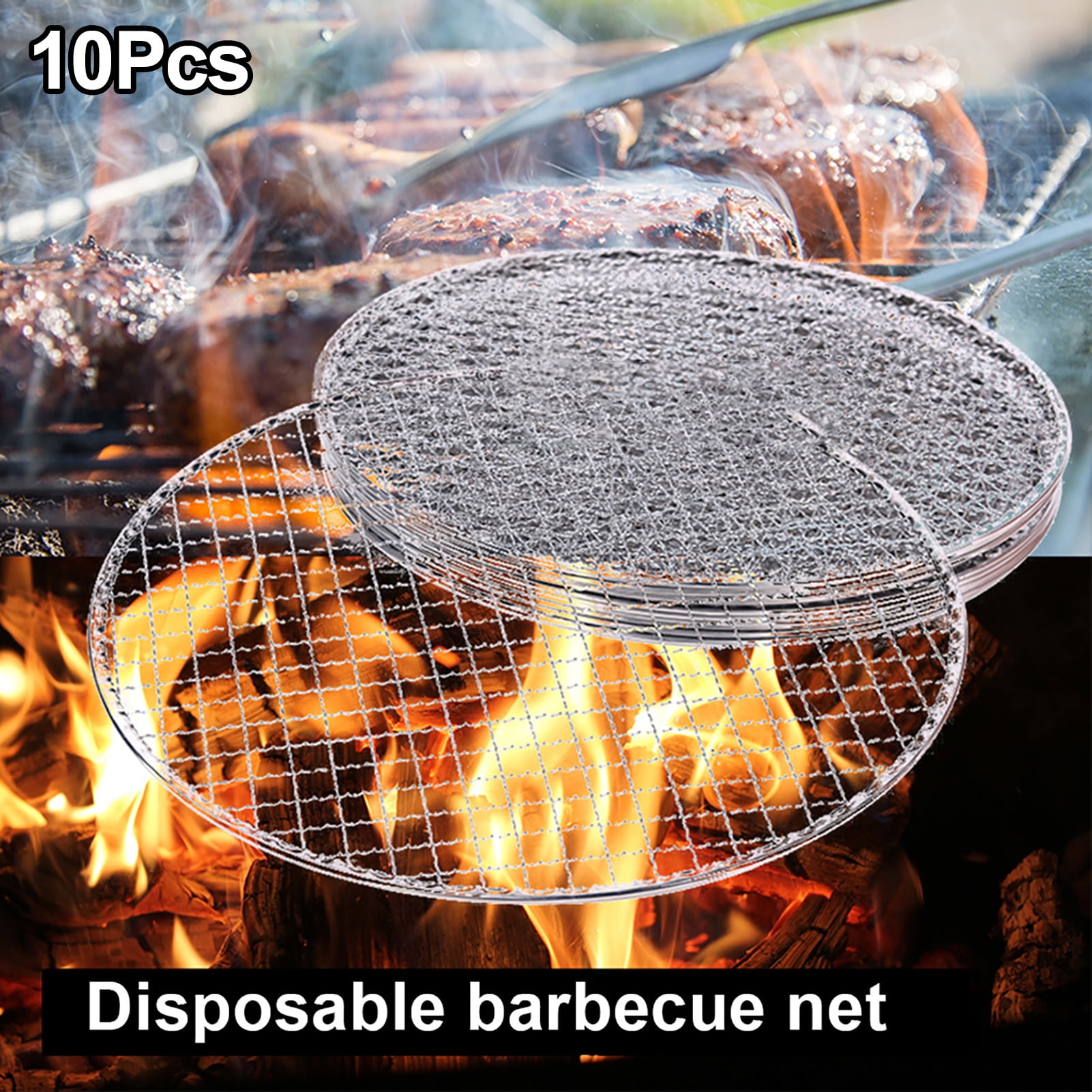 Riguas 10Pcs/Set Barbecue Mesh Heat-resistant Effective Metal Multi-use ...
