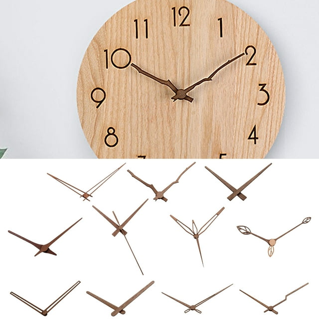 Riguas 2/3Pcs Clock Pointers Solid Walnut Wood High Torque Repair Parts ...