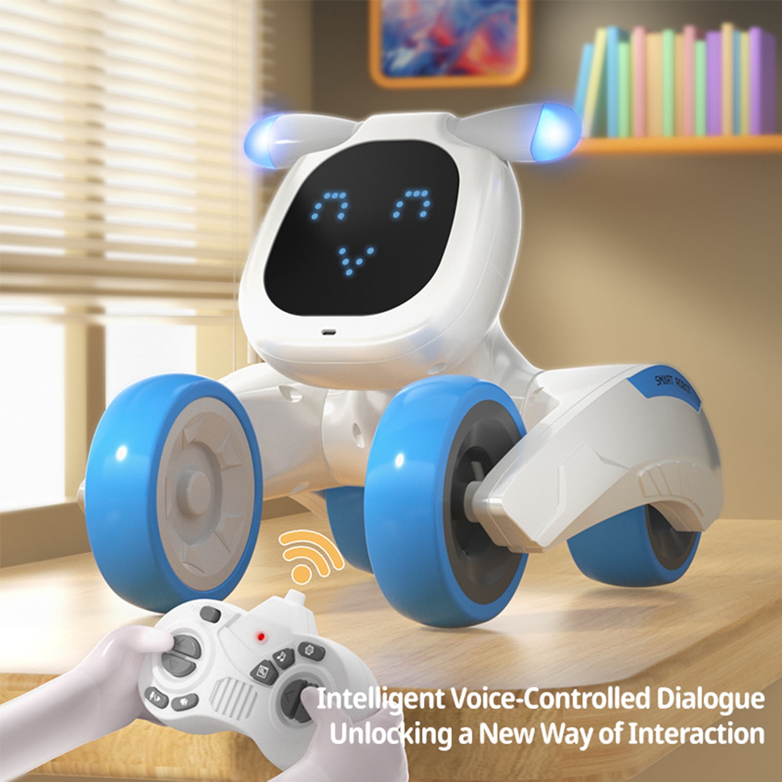 Riguas 2.4GHz Remote Control Robot Puppy Voice Interactive Touch ...