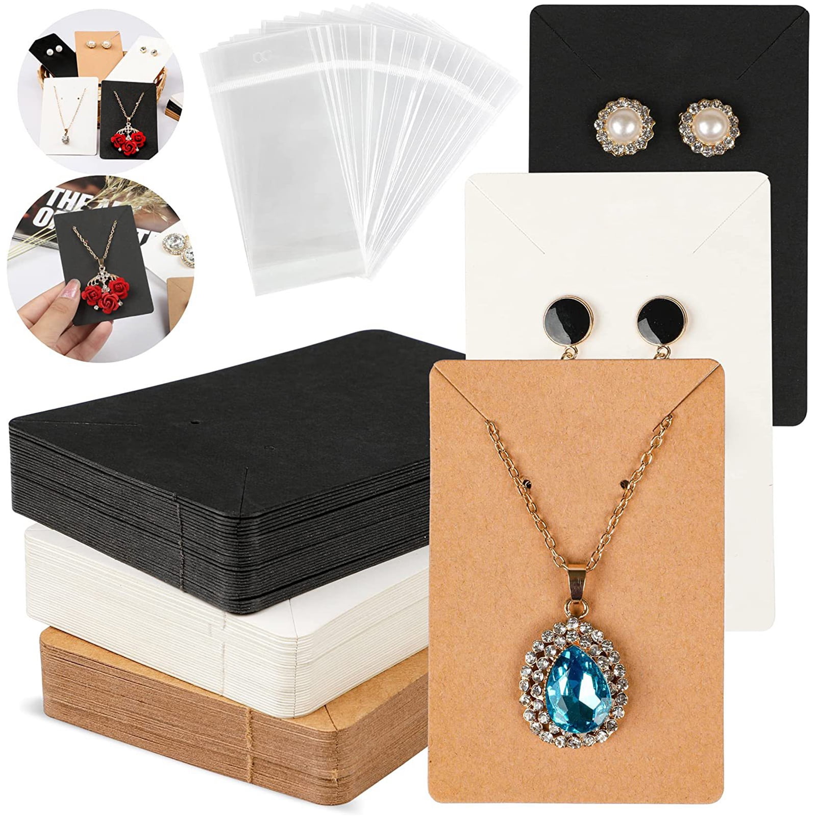 Riguas 350Pcs Sturdy Earring Display Cards With Piercing Hole and Two ...