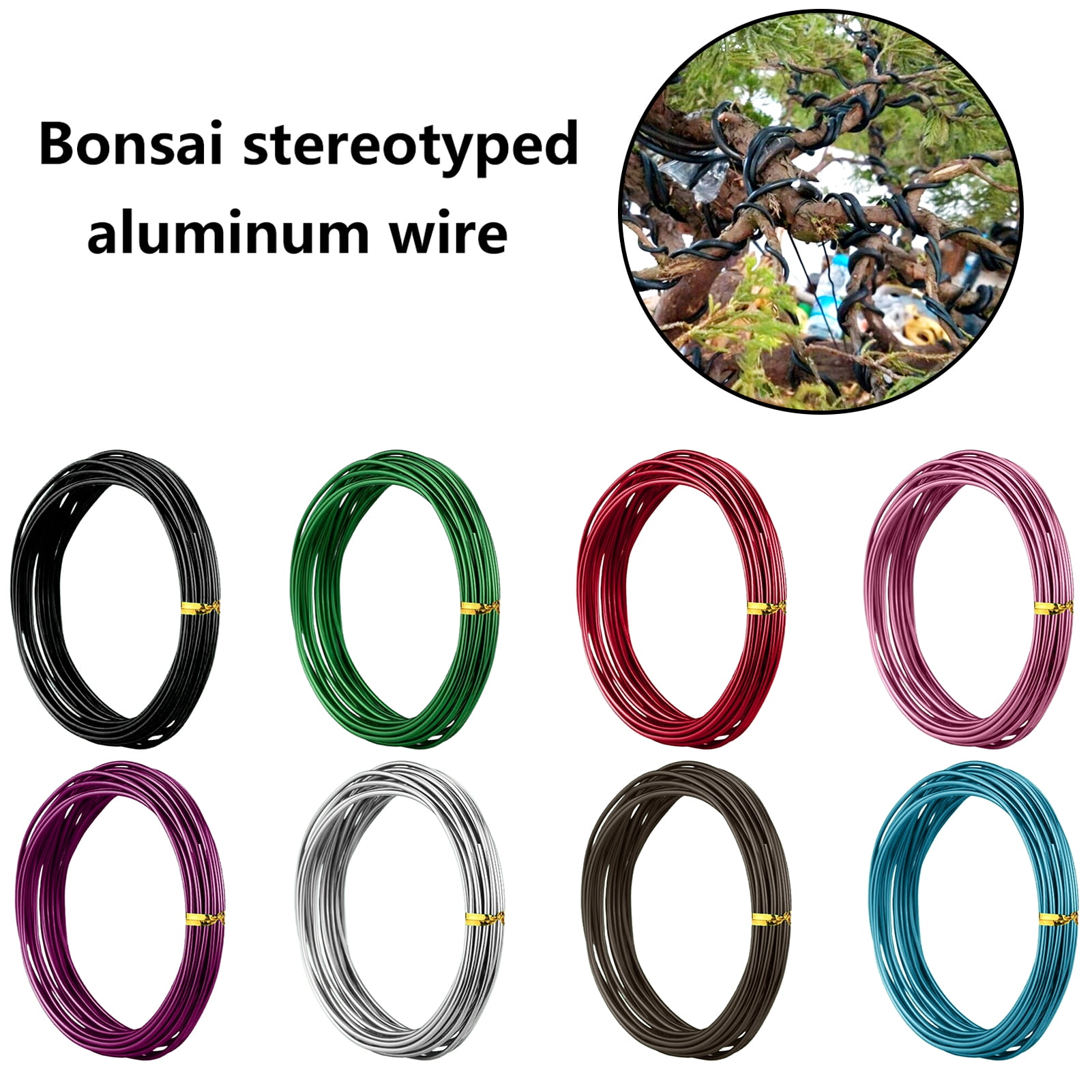 Riguas 4 Rolls 10M Bonsai Wire Anodized Aluminum Bendable Flexible ...