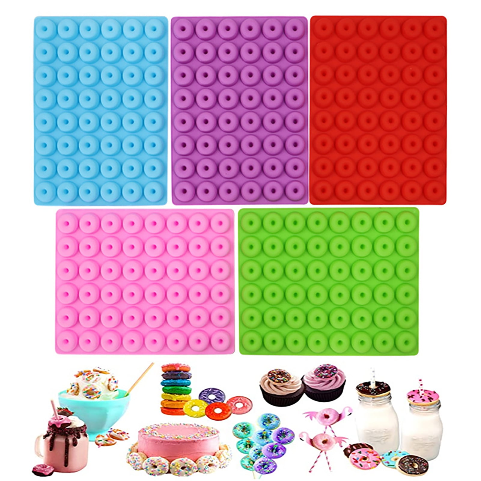Riguas 48-Cavity Dessert Mold Non Stick Food Grade DIY Silicone Kitchen ...