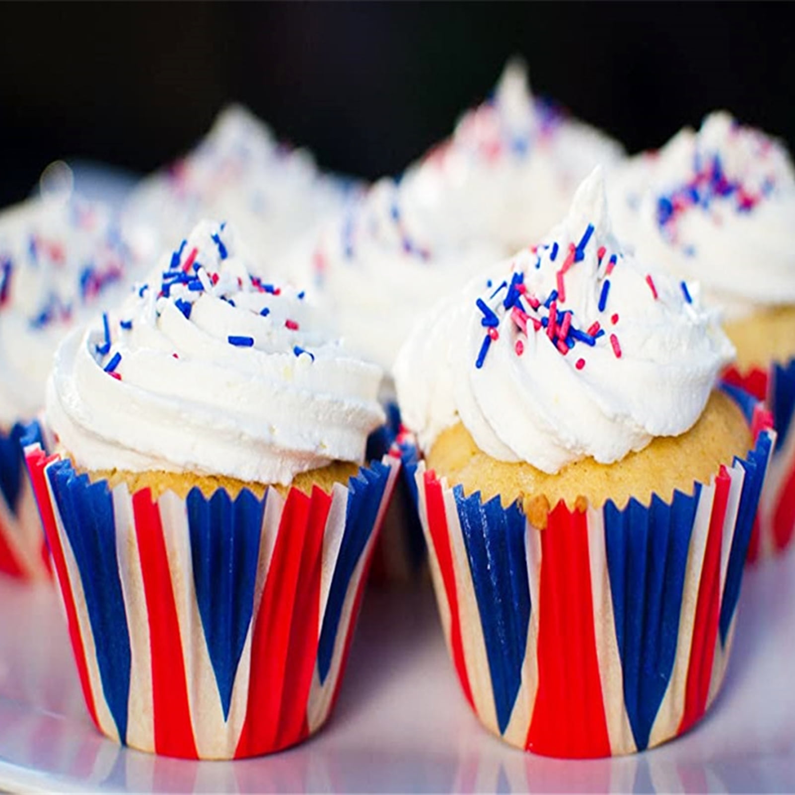 Riguas 50/100/200Pcs Round Disposable Cake Cups Waterproof Oilproof ...