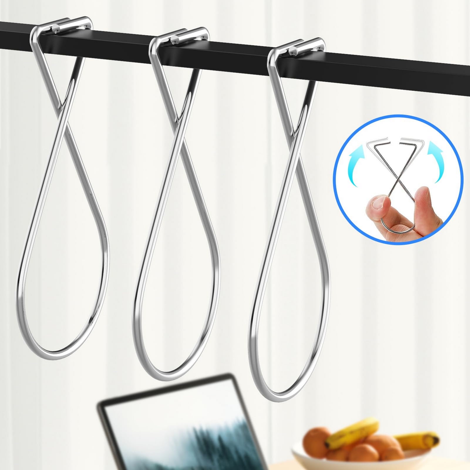 Riguas 50 Pcs Ceiling Hook Clips Drop Ceiling Hooks Easy Install Grid ...