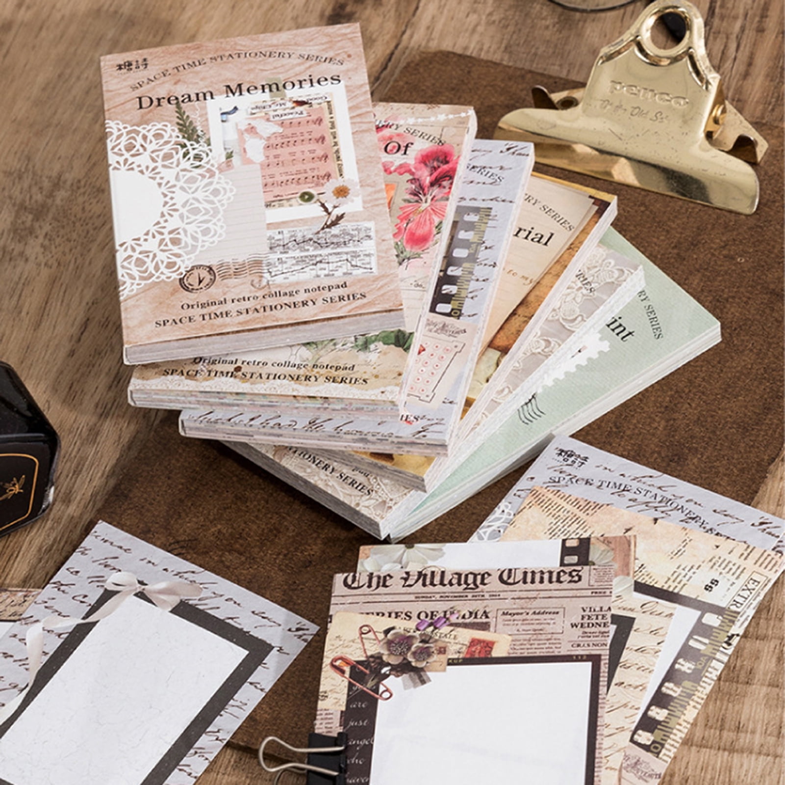 Riguas 60 Sheets Memo Pads Vintage Space-time Stationery Series Smooth ...