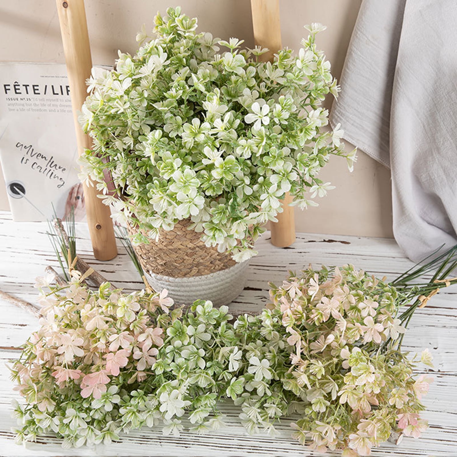 Riguas Artificial Flower Realistic Looking Mini Petals Vivid Color Bent ...