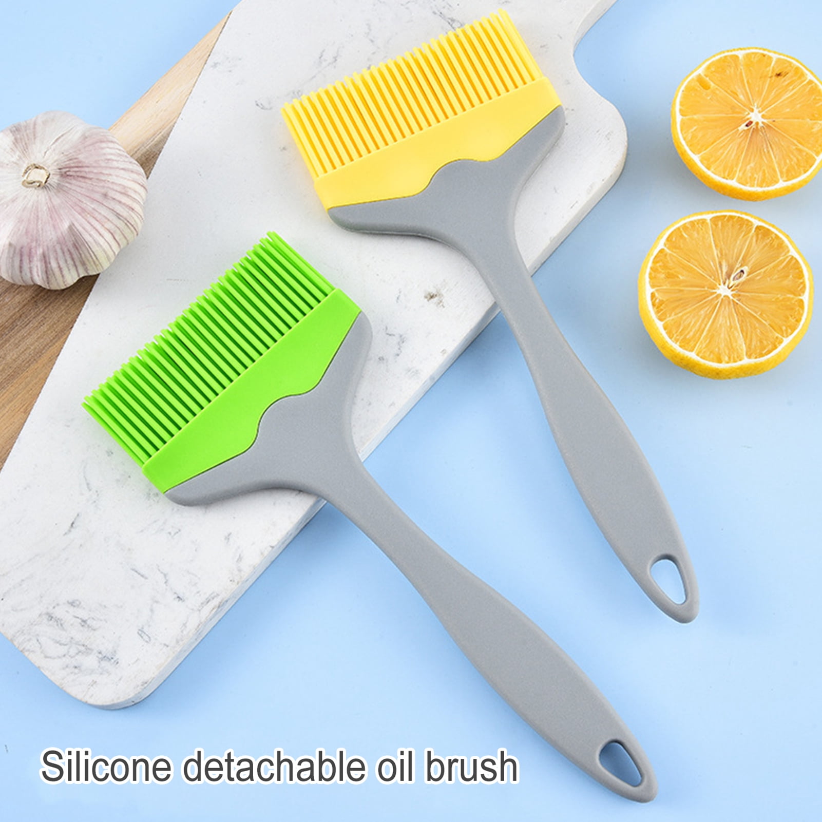 Riguas BBQ Silicone Oil Brush Food Grade Flexible Bristles Widened Head ...