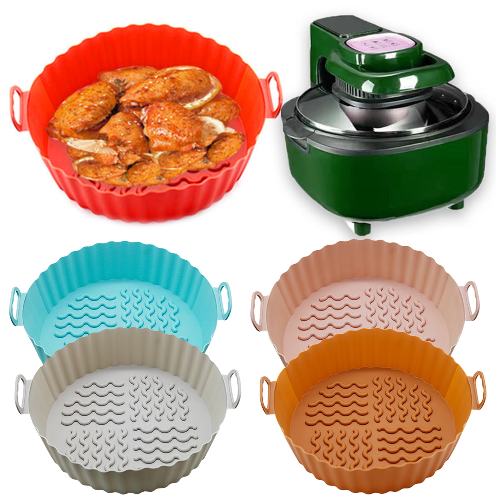 Riguas Baking Tray Wave Texture Binaural Handle Heat-resistant Oilproof ...